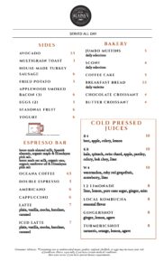 Breakfast Menu – Alaina's Café
